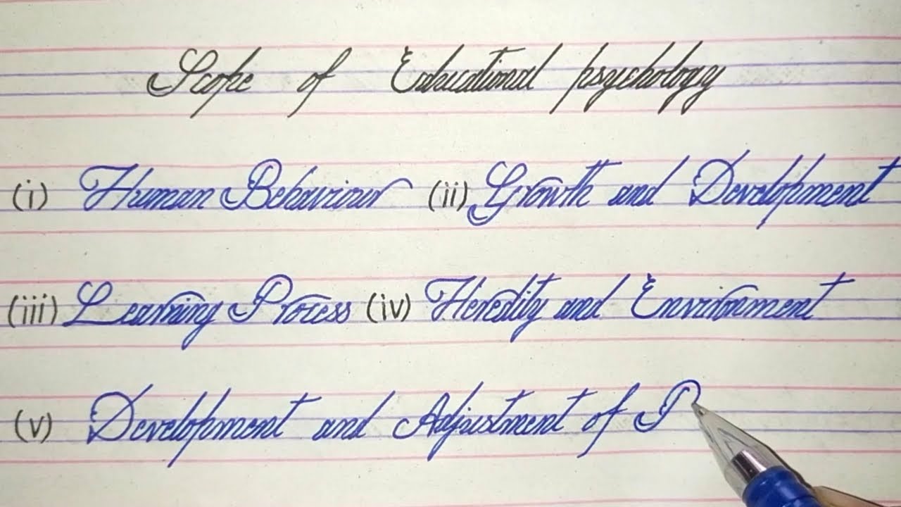 Beautiful cursive style English Handwriting.||. Scope of Educational ...