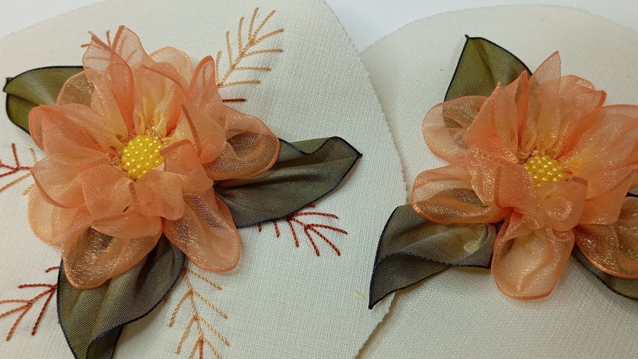 # 321 BELLA FLOR DE ORGANZA (HOW TO MAKE FLOWERS/DIY FABRIC FLOWERS ...