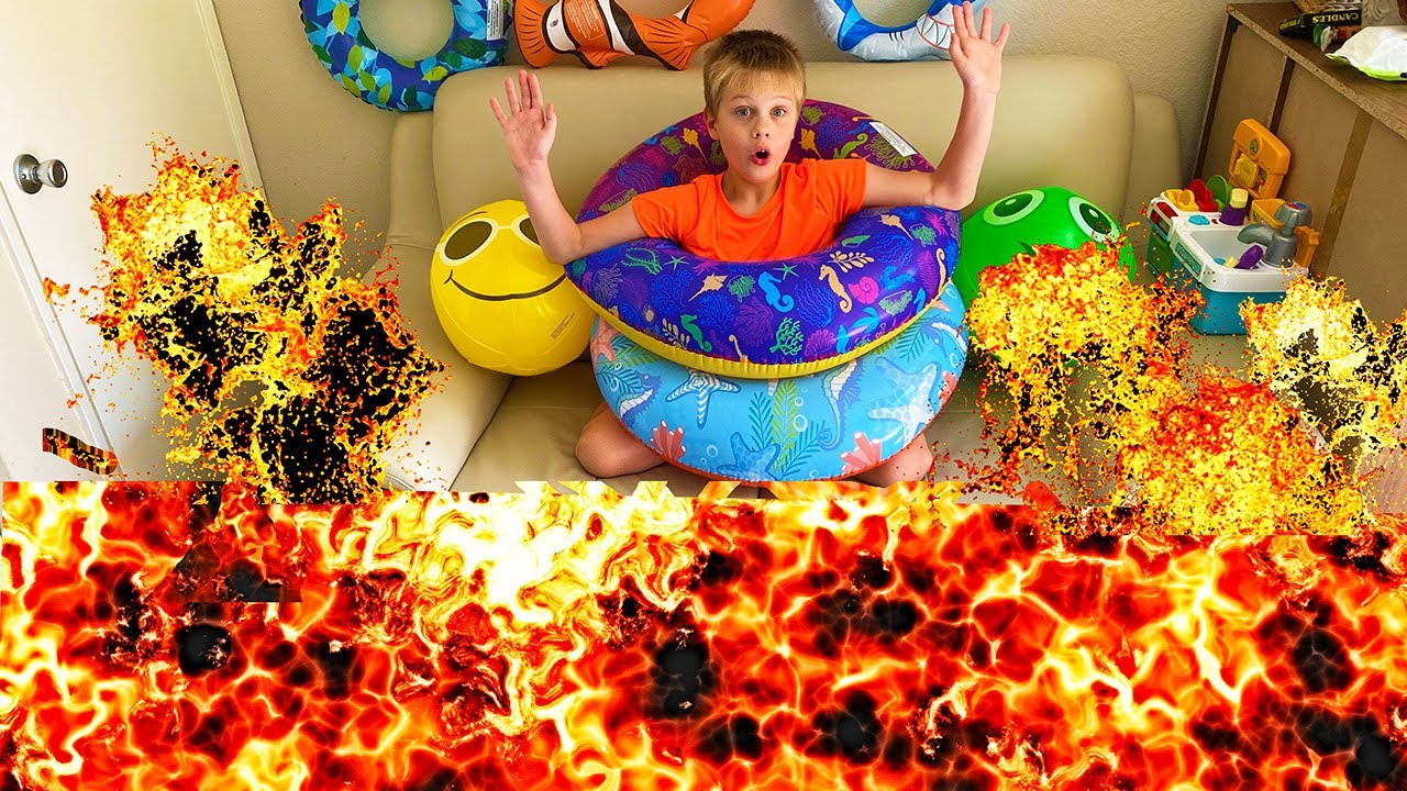 How to Play Floor is Lava With Kids at Home. SlavaBrightShow - YouTube