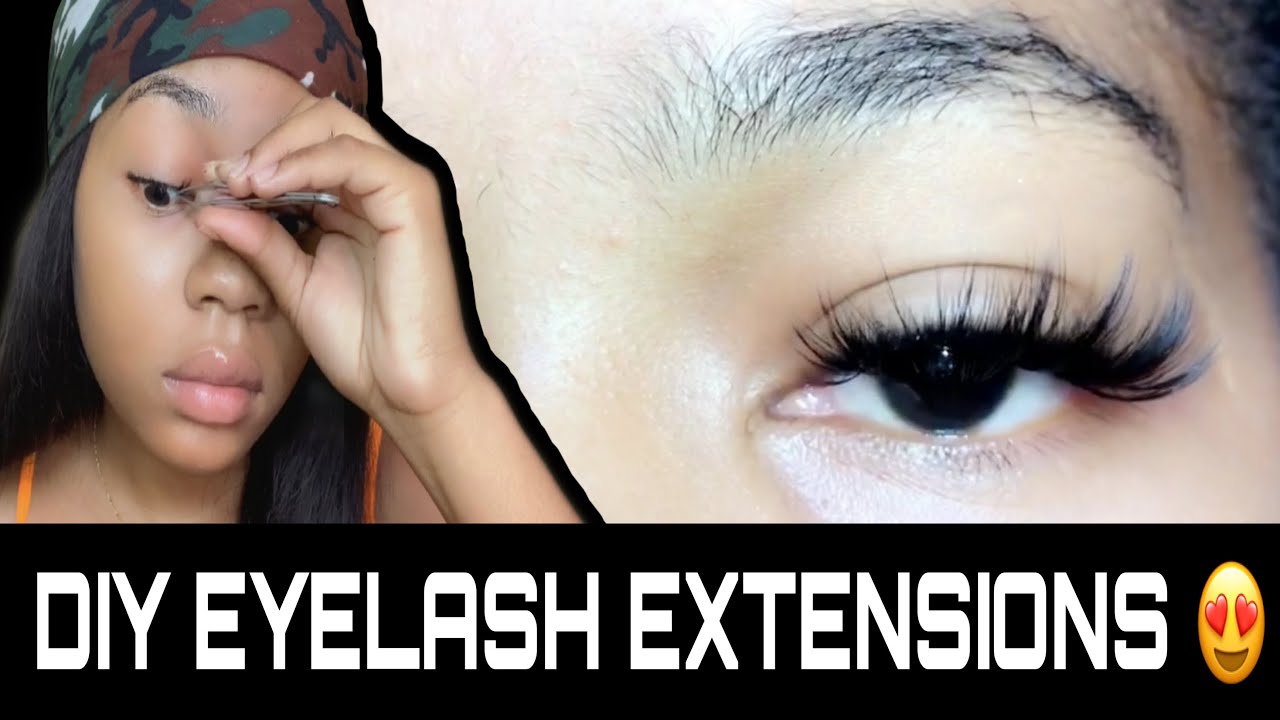EYELASH EXTENSIONS DIY | strips into individual - YouTube