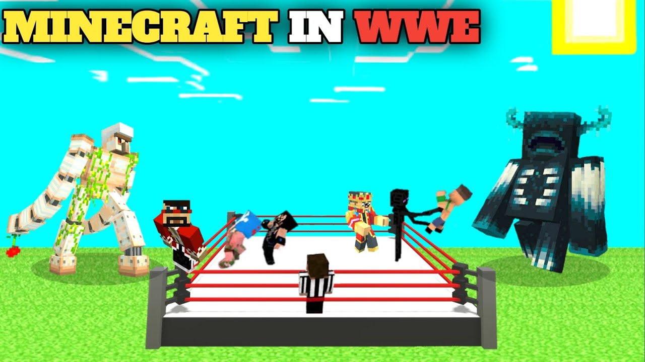 MINECRAFT IN WWE : MOB BATTLE IN THE RING.|| - YouTube