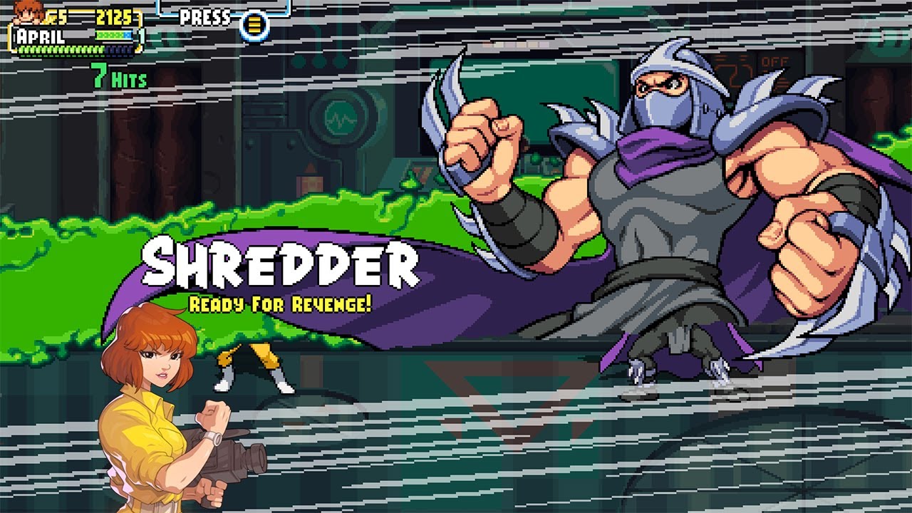 TMNT: SHREDDER'S REVENGE (SHREDDER FIGHT) (APRIL O'NEIL) - YouTube