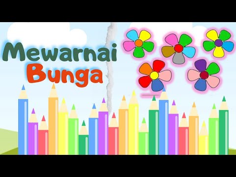MEWARNAI BUNGA BUNGA CANTIK with princess coloring book - YouTube