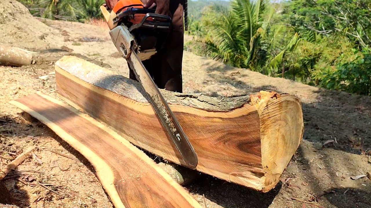 Galih kayu yang cantik !! Keahlian menggergaji membuat kusen size 8cm × ...