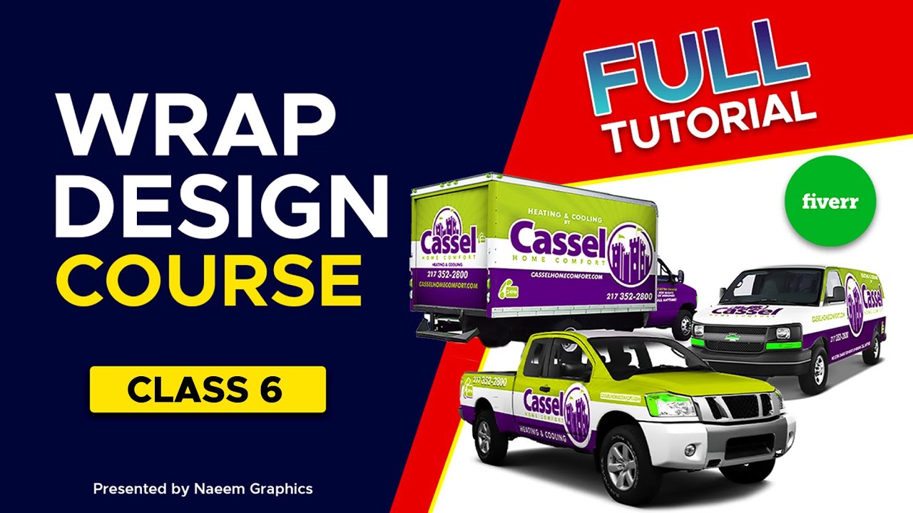 Vehicle wrap design Course - How to make Van Back Side wrap - Wrap ...