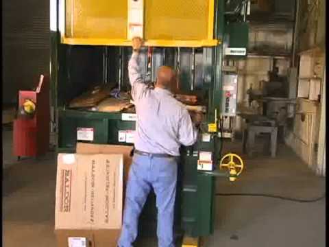 Wastequip Baler Operation - YouTube