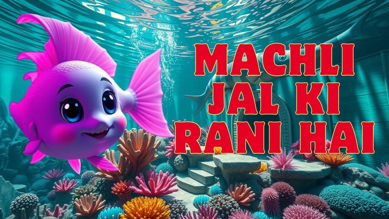 🐟 Machli Jal Ki Rani Hai | Famous Urdu Hindi Nursery Rhyme | Kids Poem ...