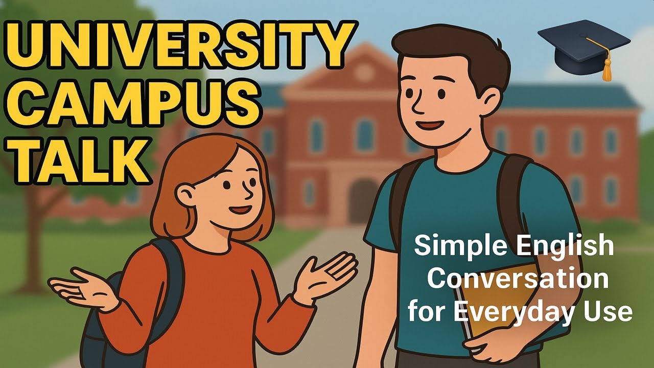 University Campus Talk 🎓 | Simple English Conversation for Everyday Use ...