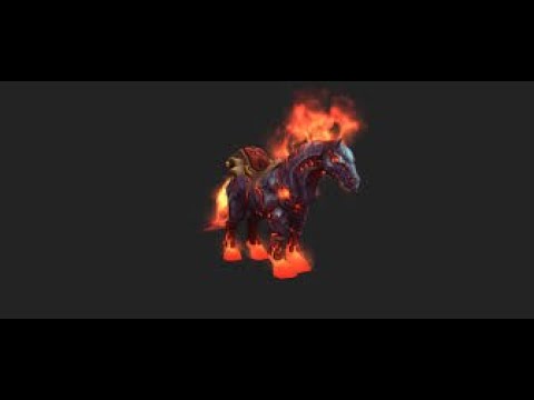 World of Warcraft Fiery Hearthsteed Mount 4k - YouTube