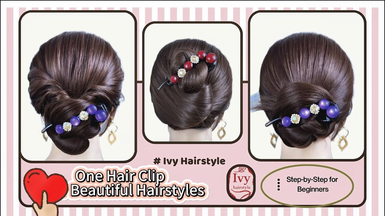 3 Easy Updo Hairstyles for Beginners | Step-by-Step Hair Tutorial - YouTube