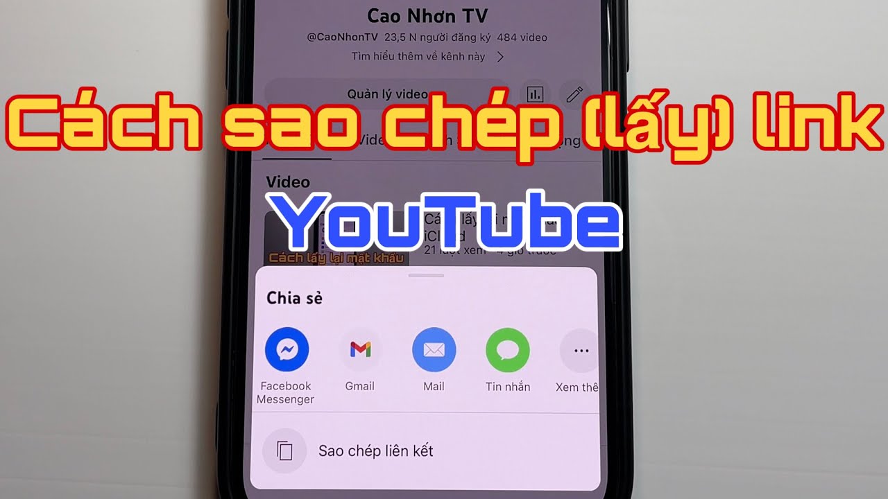 Cách sao chép link YouTube. Cách lấy link YouTube - YouTube