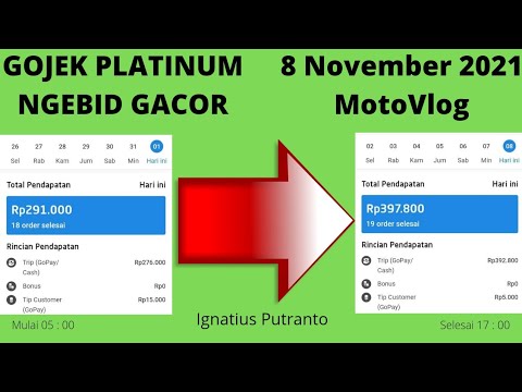 GOJEK PLATINUM NGEBID GACOR MOTOVLOG 8 November 2021 (JAKARTA) PARTNER SILVER 1.15.2