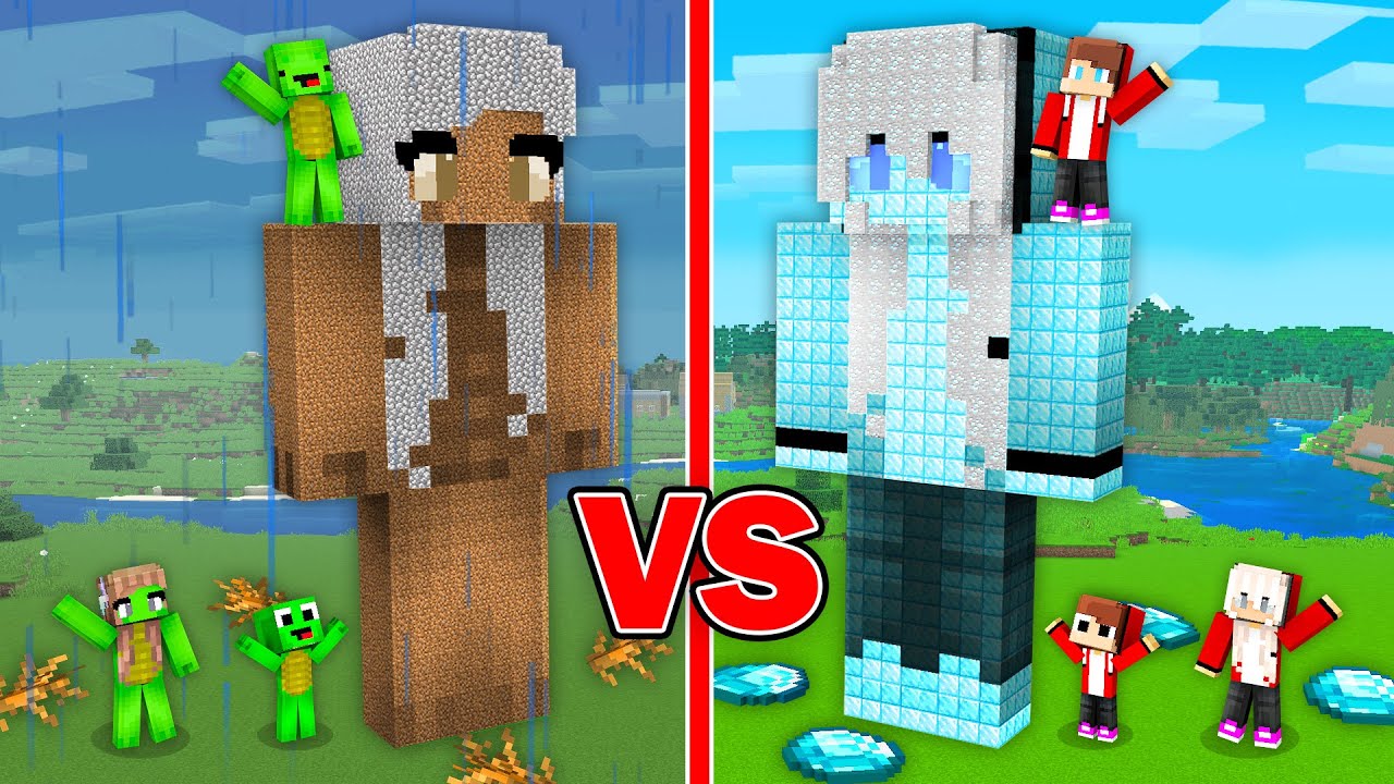 JJ's GIRL RICH Statue vs Mikey's GIRL POOR Statue in Minecraft ...