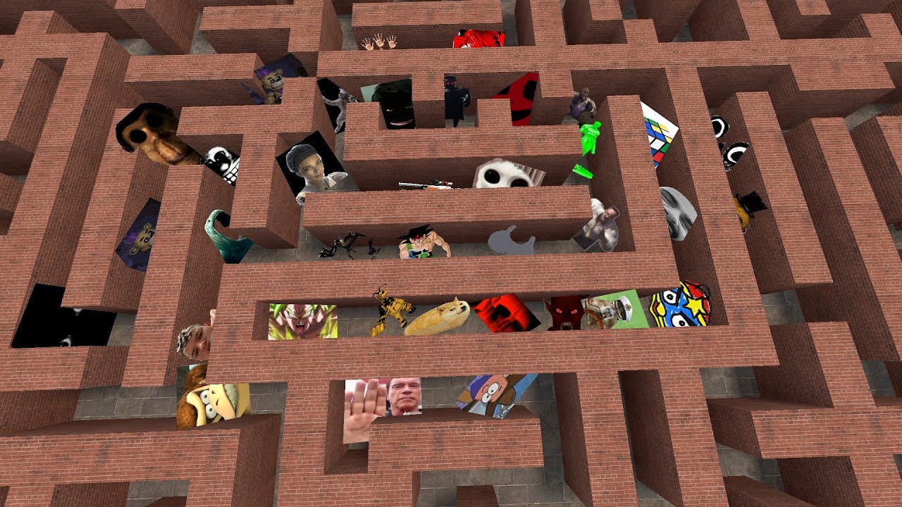 Nextbots Maze !!! - YouTube