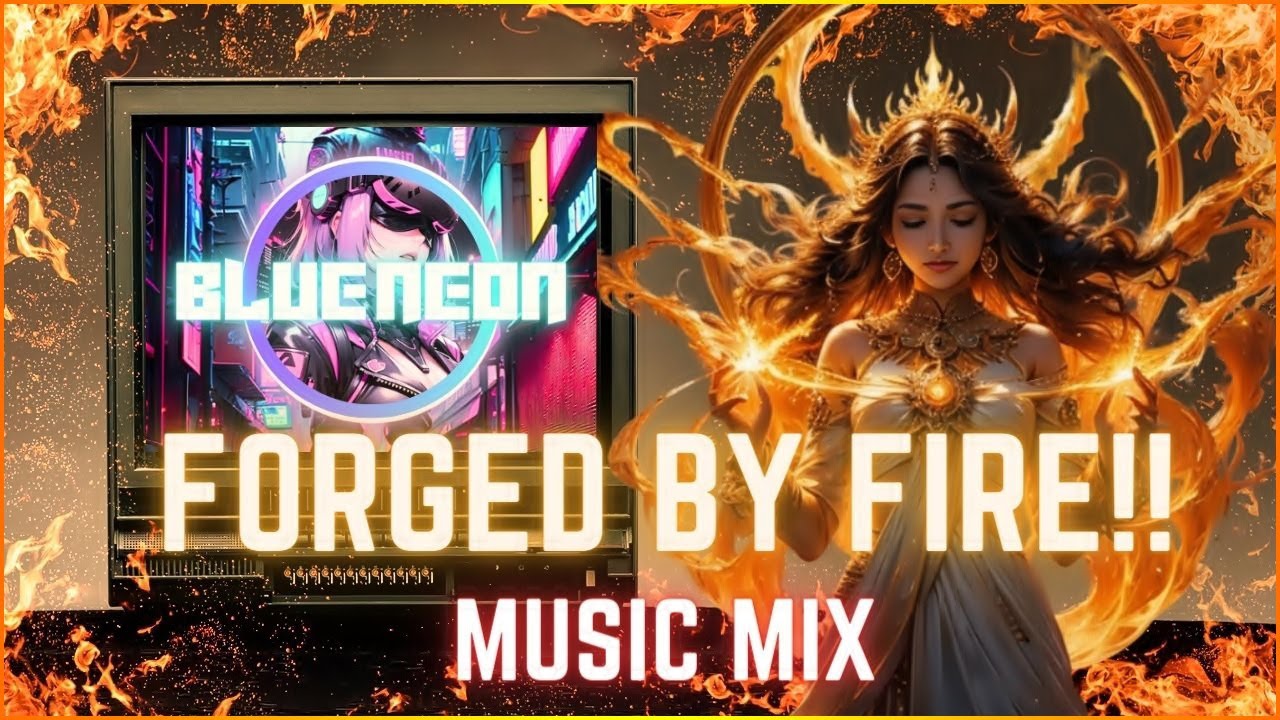 BLUE NEON Forged by fire!! #blue #neon #music #mix - YouTube
