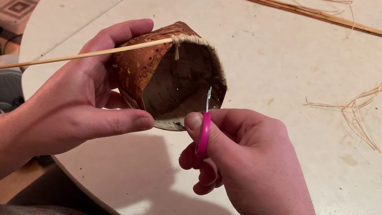 Birch Bark Basket Making (Part 2) - YouTube