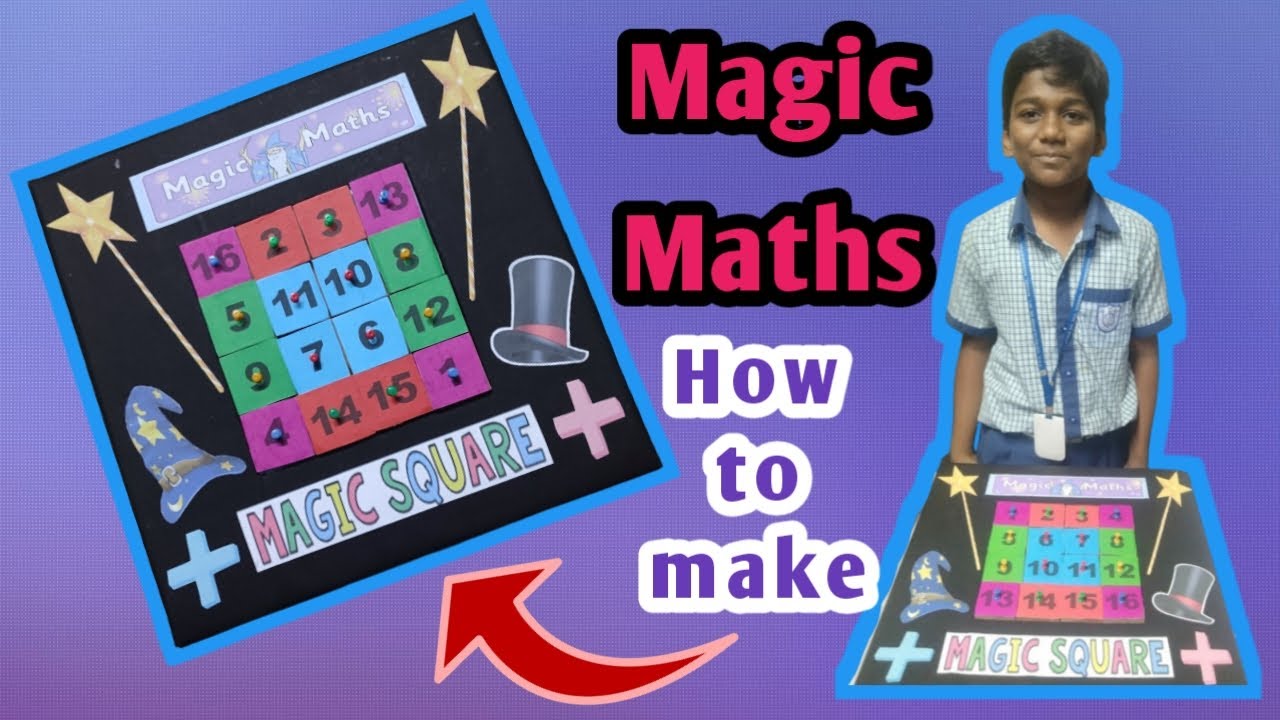 Maths model on magic square | square maths | maths working model ...