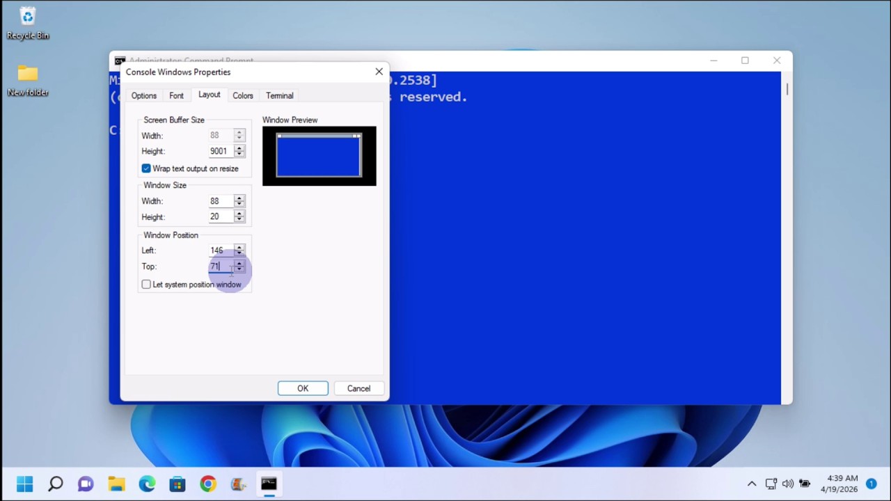 How to Adjust Command Prompt Layout Size in Windows 11 | How to Change ...