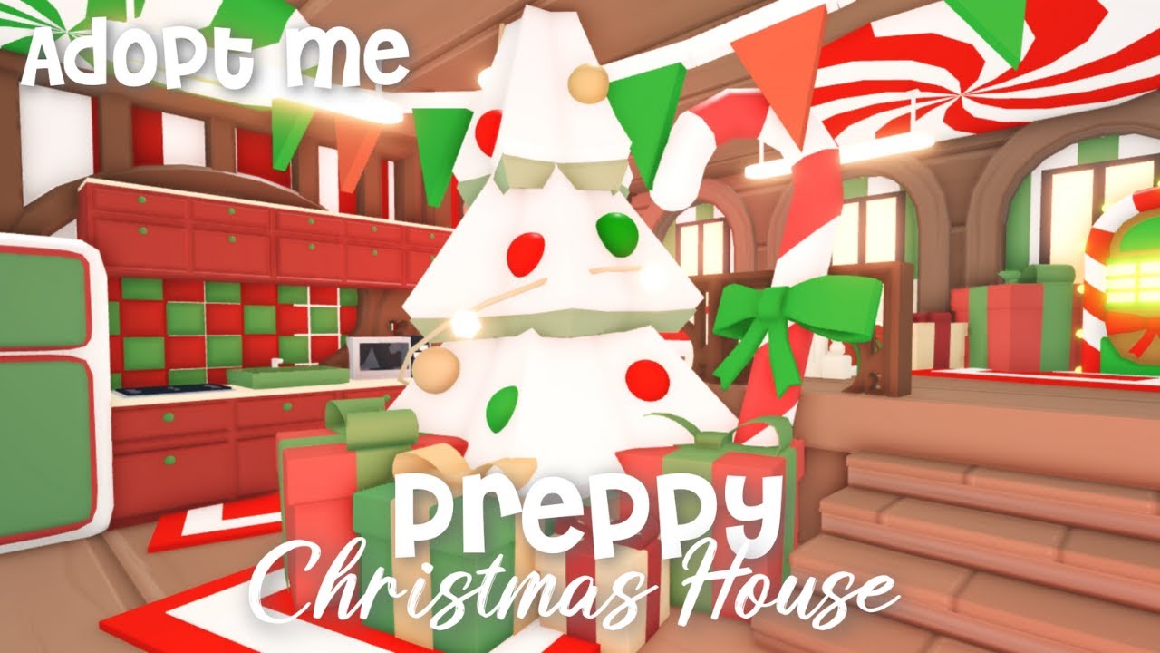 Preppy Small Christmas House - House build - Adopt me - YouTube