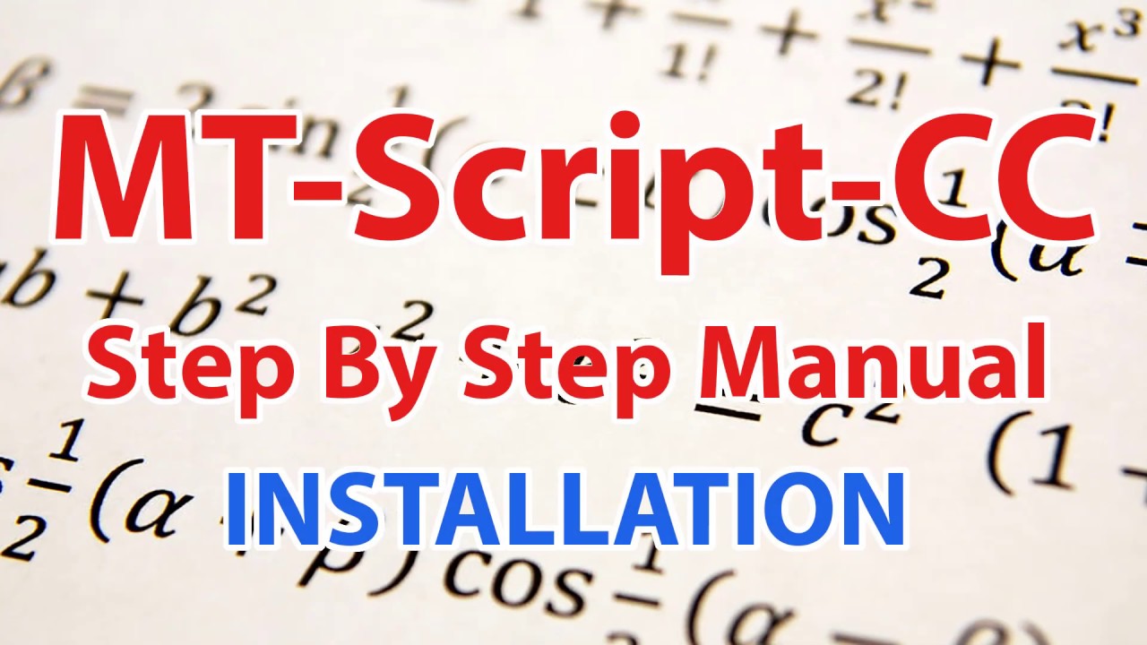 Installation MT-Script-CC12 (MathType + InDesign CC) - YouTube