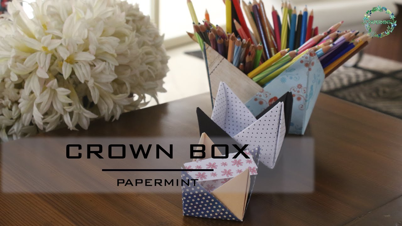 How to make a Crown Box | DIY | simple paper folding | Box #4 - YouTube