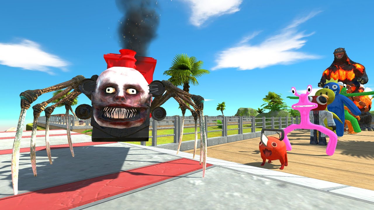 Choo Choo Charles OASIS DEATH RUN - Animal Revolt Battle Simulator ...