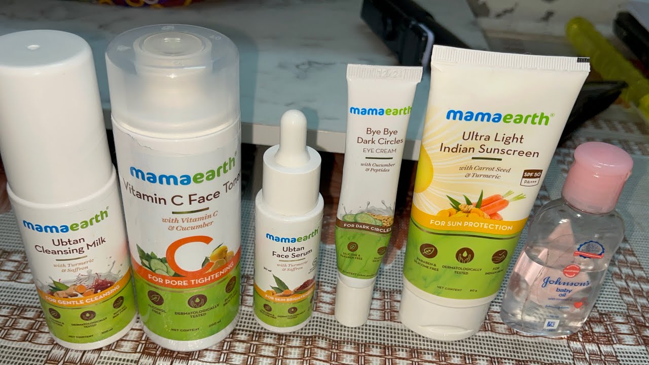 @mamaearthindia1509 daily routine products for healthy skin care - YouTube