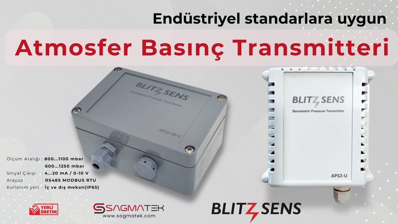 Blitzsens Atmosfer Basınç Transmitteri APS2 - YouTube