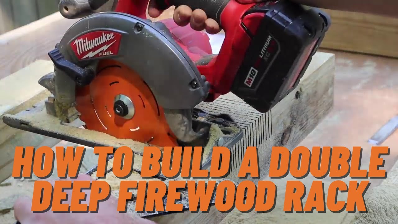 HOW TO: Build a Double Deep Firewood Rack - Free Plans - YouTube