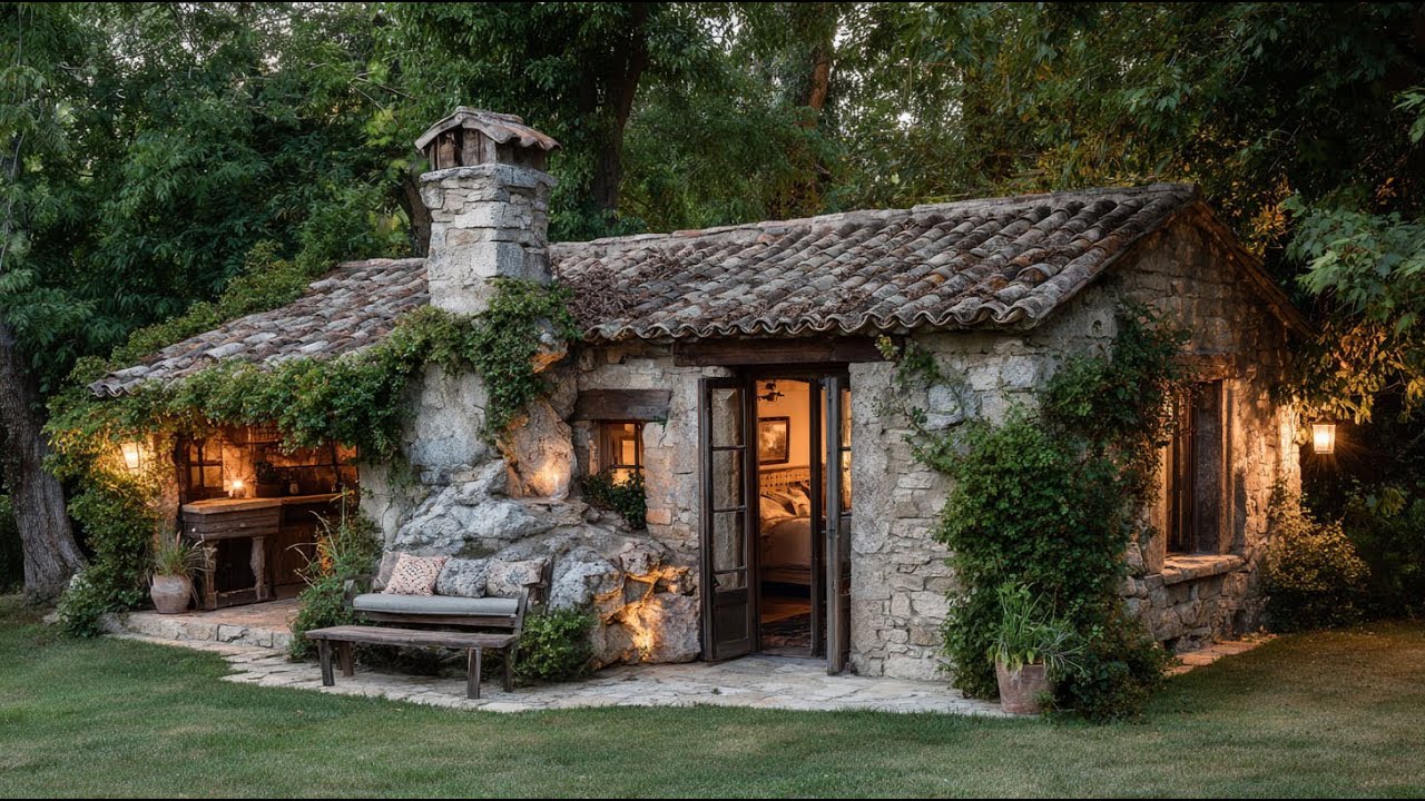 Rustic Stone Houses: Inspirations for a Simple and Cozy Life - YouTube