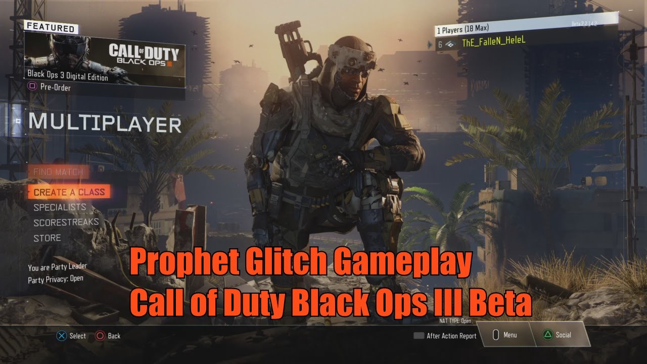 Prophet Specialist Glitch Gameplay! Call of Duty Black Ops III Beta ...