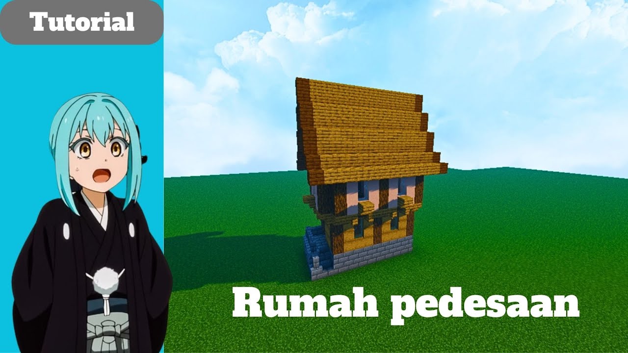 Gampang!!, Cara membuat rumah pedesaan di minecraft - YouTube