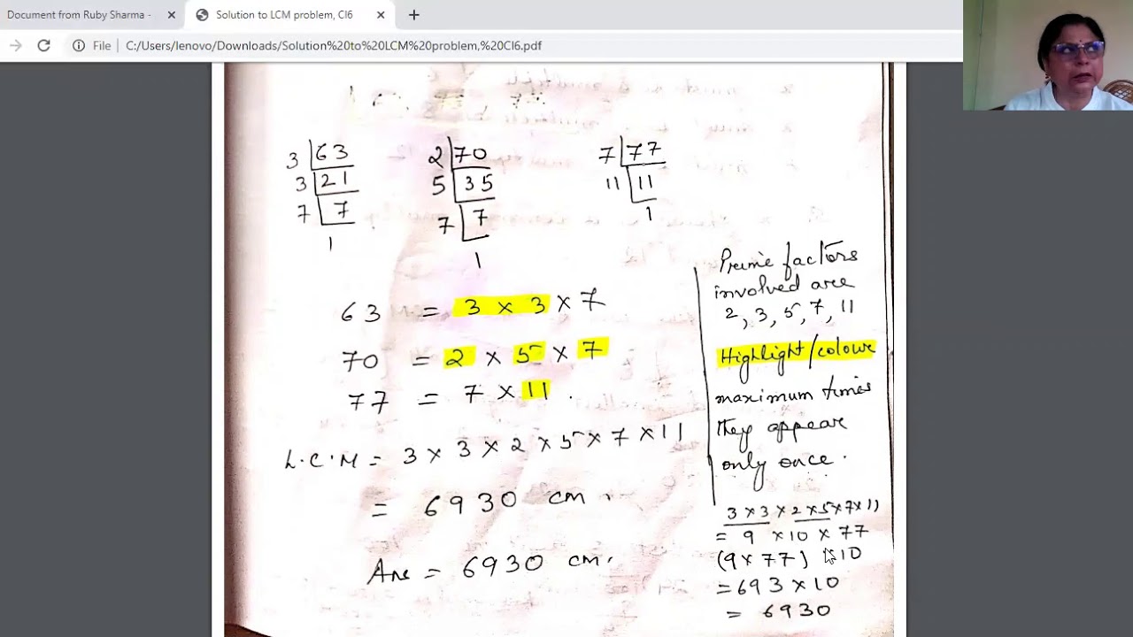 Solution to LCM problem,Cl6 - YouTube