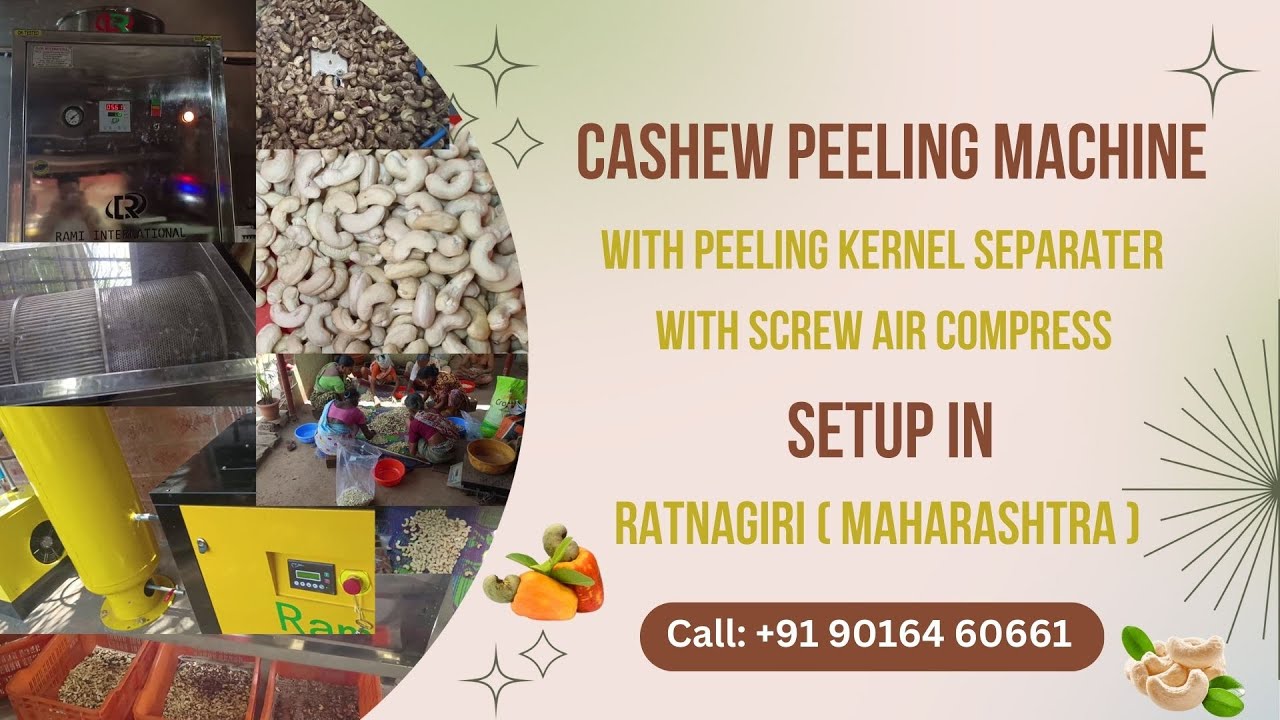 Cashew Peeling Machine 50KG Capacity By RAMI INTERNATIONAL ️ Kaju ...