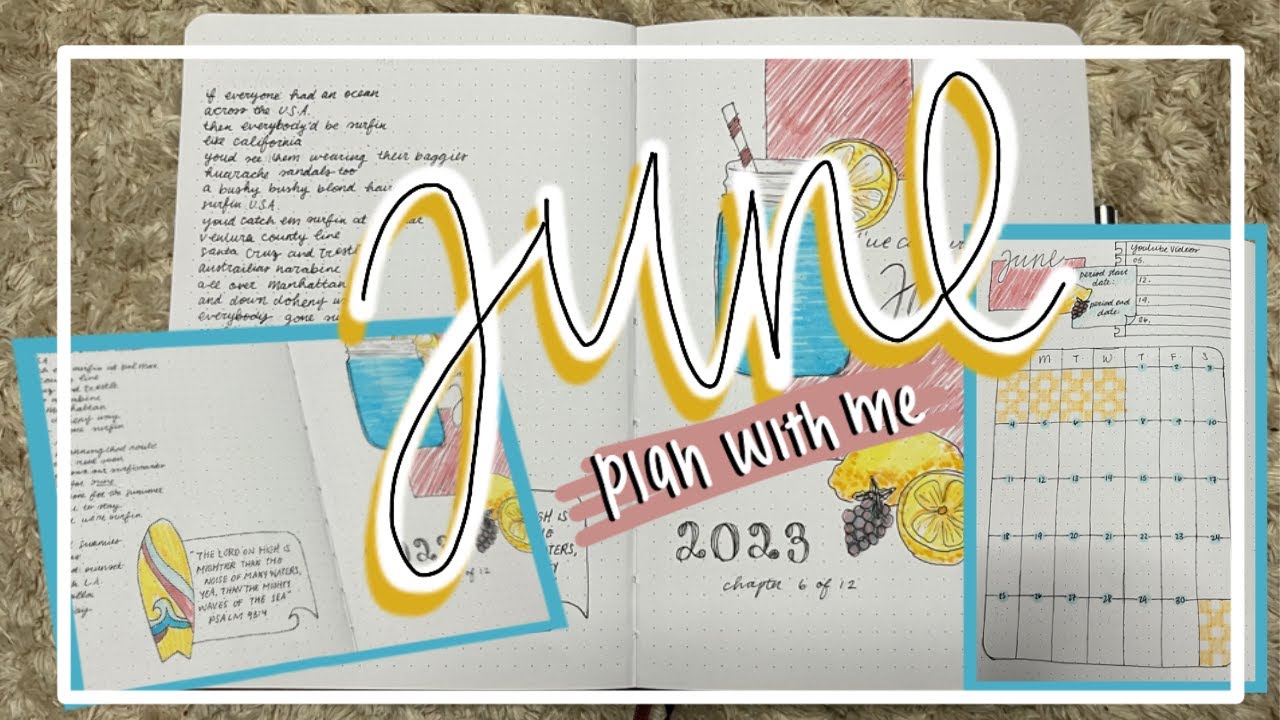 June Plan With Me | bullet journal 2023 - YouTube