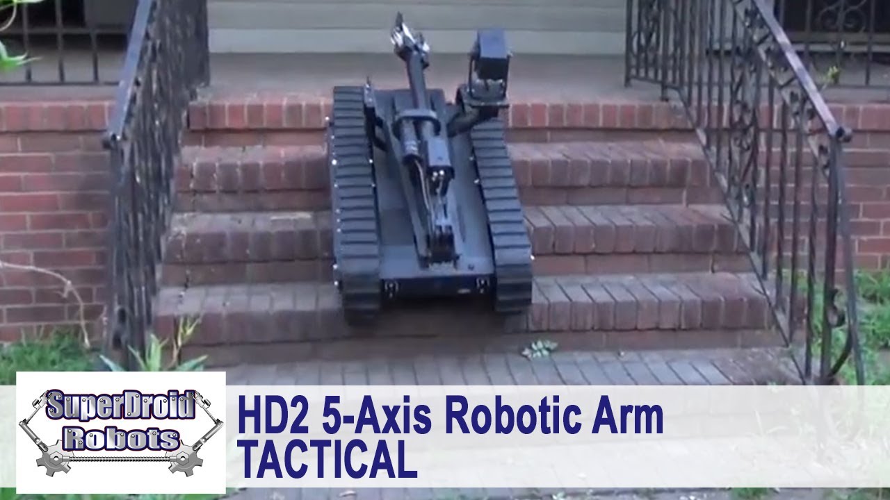 Military Treaded Robot with 5-Axis Robotic Arm and Position Control by ...