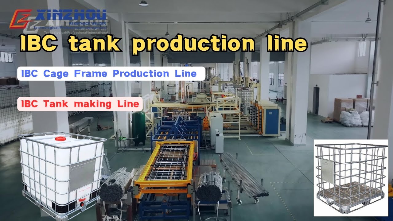 ibc tank making machine ibc cage production line #ibcmachine #ibc # ...