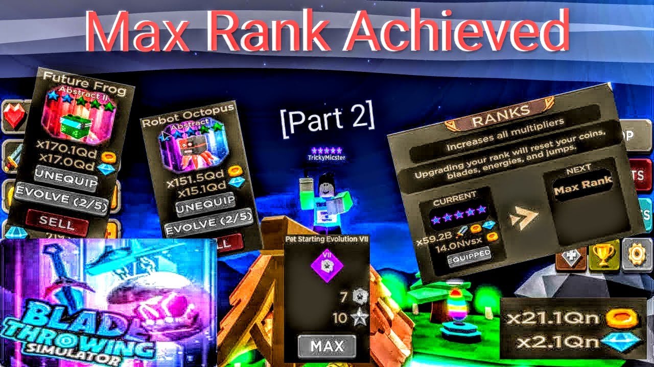 Max Rank Achieved Part 2 // Blade Throwing Simulator \\ Roblox - YouTube