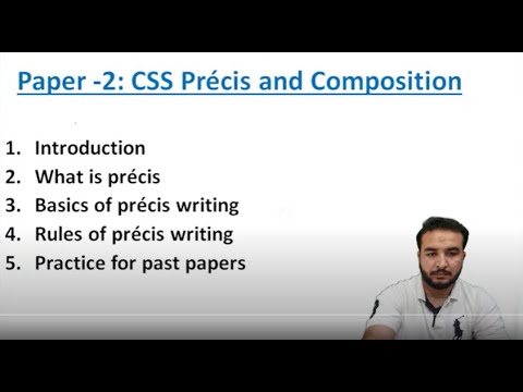 (Complete Lecture- Precis Writing) CSS Crash Course English Precis and ...