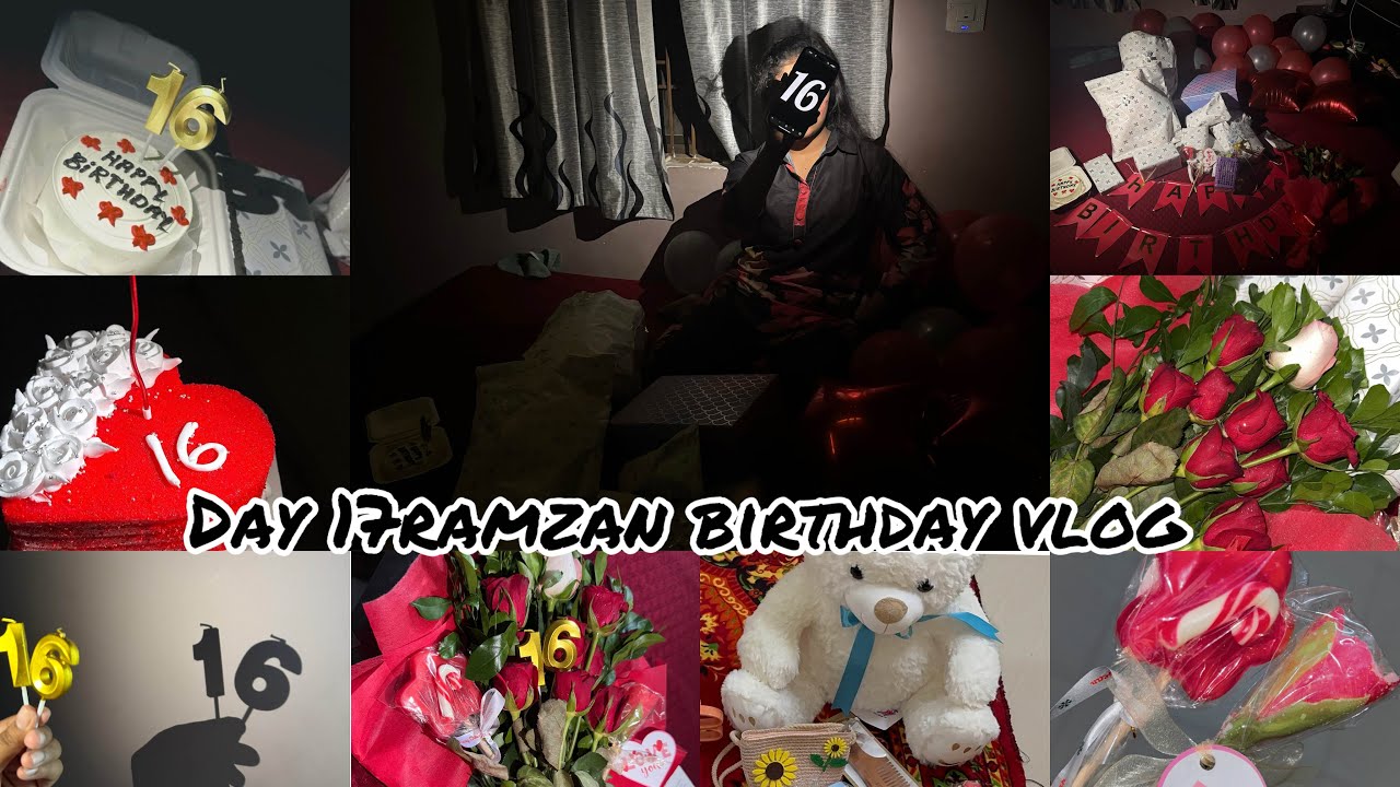 Day 17ramazan /zuni birthday vlog /16gift on birthday 😱/gift unboxing ...