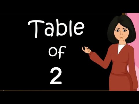 Table of 2 in English | 2 ka table - Table of 2 | Maths Tables song | 2 ...