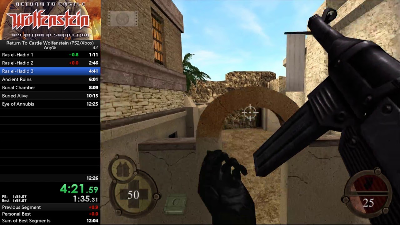 RtCW Act I speedrun 4. attempt (PS2)[08:38][2020.01.17] - YouTube