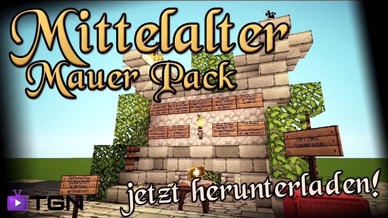 MINECRAFT | DOWNLOAD! - Mittelalter Mauer Pack #1 [DragonMinerLP|HD ...