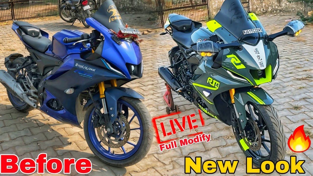 Yamaha 😱💥R15 V4 full loaded modified bike custom color full loaded ...