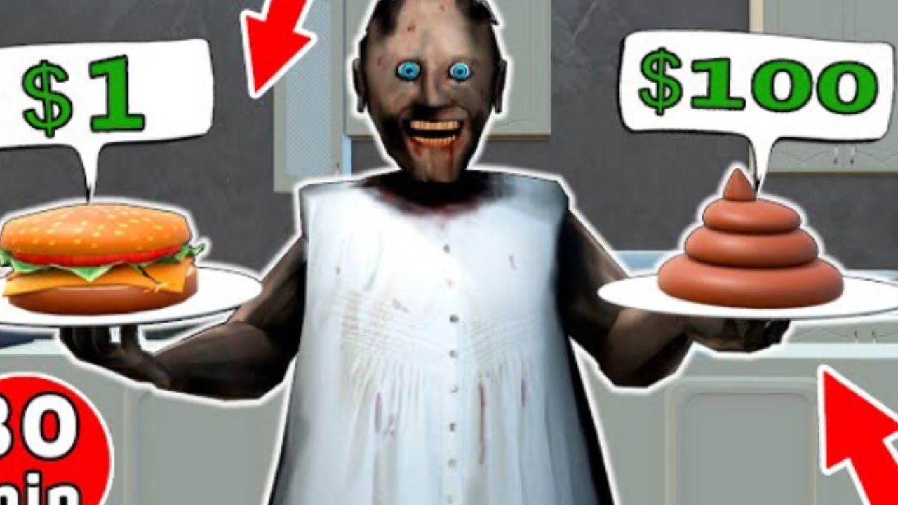Granny vs poop vs burger-funny horror animation - YouTube