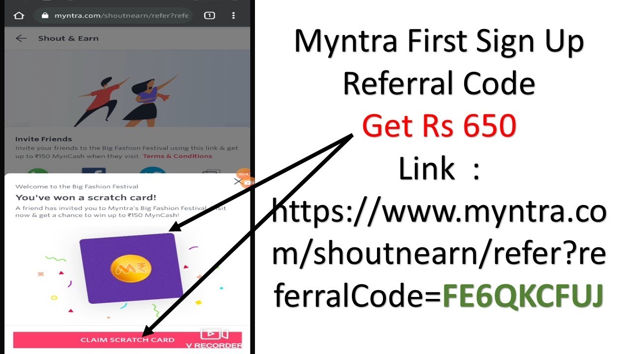 Myntra| First signUp | Referral Code| - YouTube