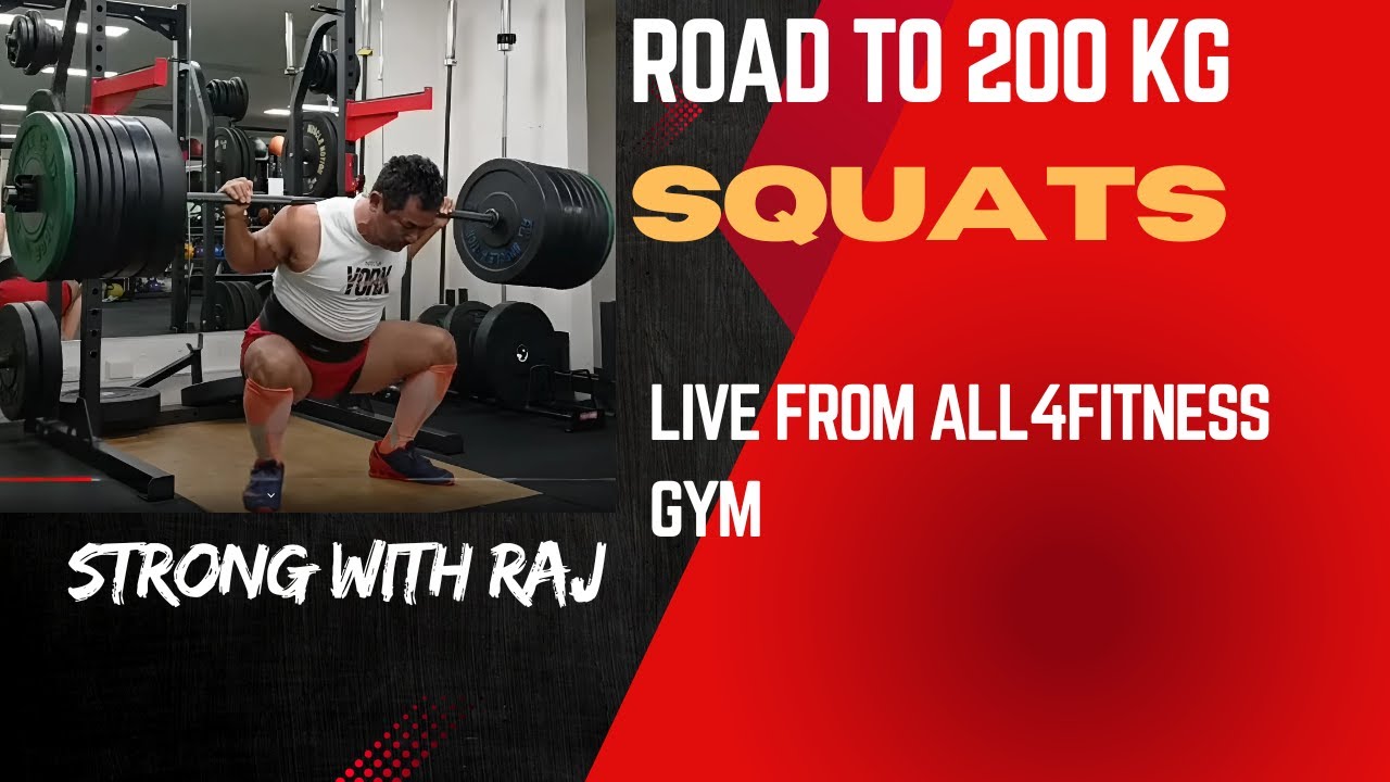 LIVE STREAMING Join in on my road to 200 kg Squat #200kgSquat # ...