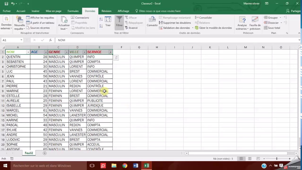 Comment filtrer vos données sur Excel ? - YouTube