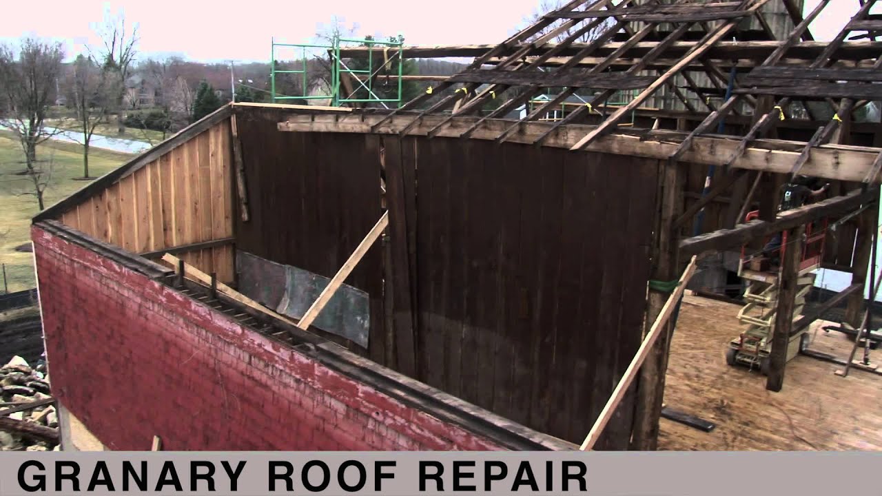 Epoxy repair of a rafter plate in a timber frame barn - YouTube