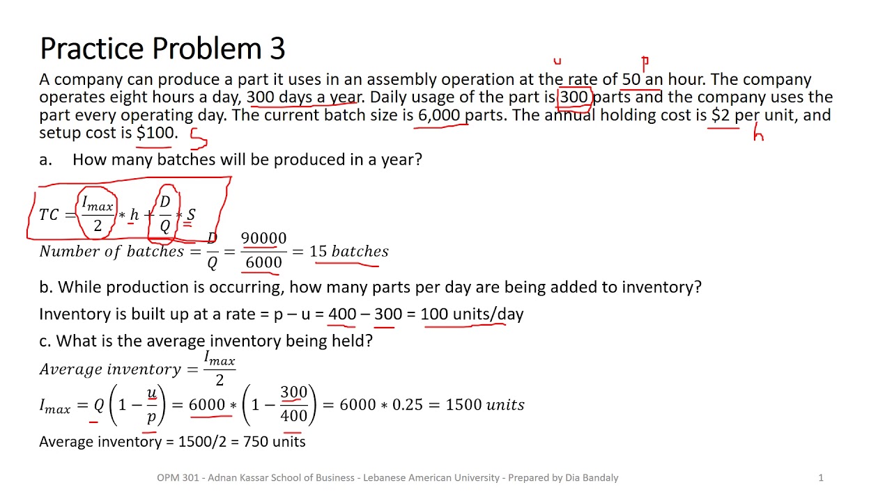 Inventory Management Solved Problems - Part 3 - YouTube